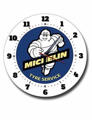 MICHELIN TYRE SERVICES 250MM/10" INCHES DIAMETER METAL WALL CLOCK ...