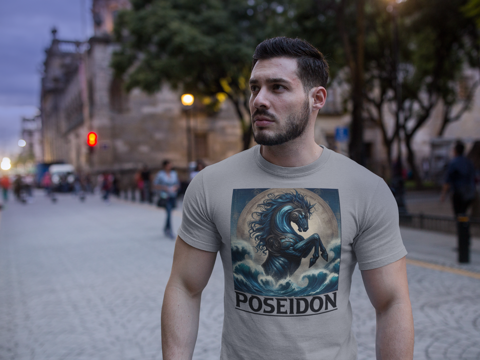 Poseidon as Stallion Greek Mythology Premium T-shirt S-4XL GREEK GODS ...