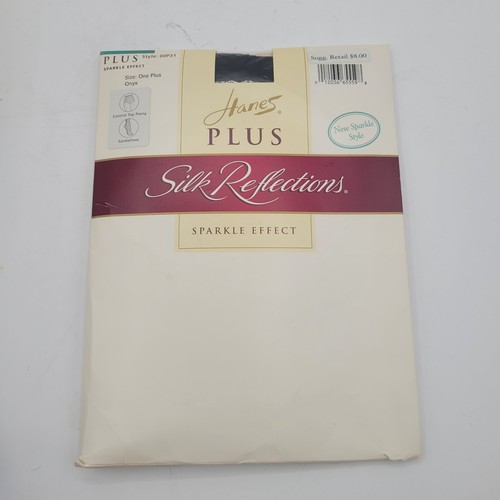 Hanes Plus Silk Reflections Sparkle Effect Onyx Sz One Plus Control Top ...