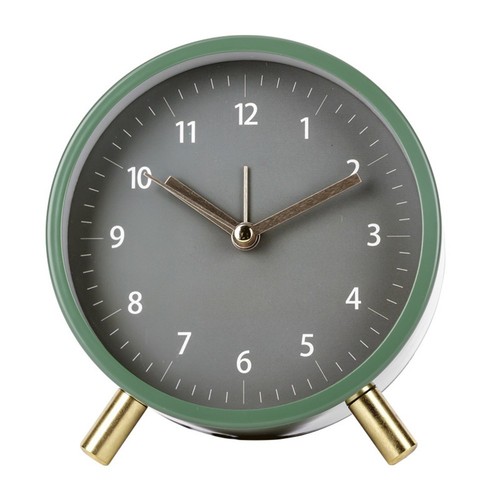 Sleek 11CM Silent Alarm Clock for Bedroom Use with Gentle Night Light ...
