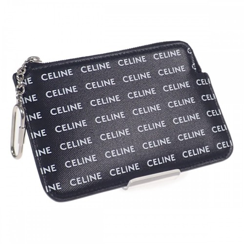 CELINE coin and card pouch with hook 10B772DTN.38AW case PVC silver ...