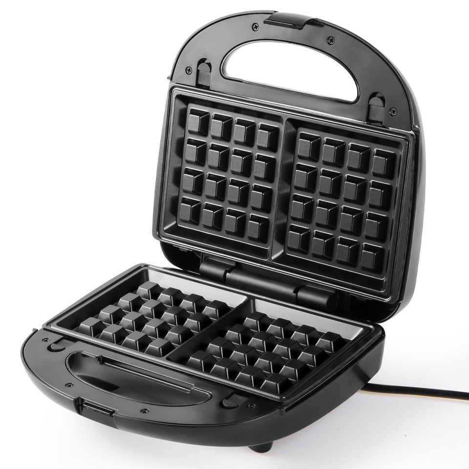 Sandwich Toaster Waffle Maker 4-IN-1 Panini Press Grill Non-Stick Plete ...