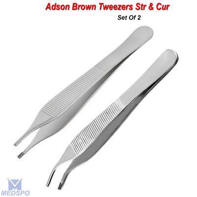 Surgical Adson Brown Tweezers Dressing Dissecting Tissue Forceps ...