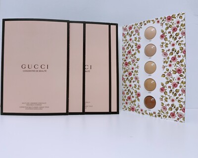 5 X Gucci Multi Use Long wear Concealer Buildable Coverage Sample Cards ...