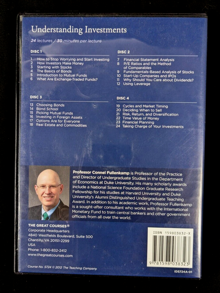 UNDERSTANDING INVESTMENTS Course Books & DVD by Prof Connel Fullenkamp ...
