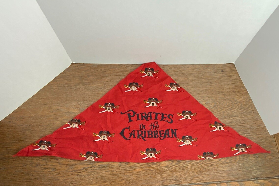 Disney Cruise Mickey Mouse Pirates of the Caribbean Pirate Scarf Red ...
