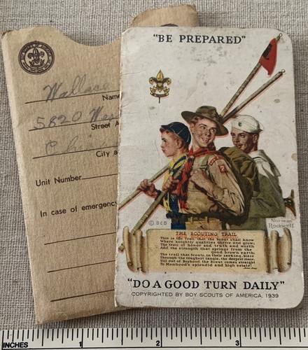 VTG 1941 BOY SCOUTS OF AMERICA Membership CARD & SLEEVE Official BSA ...