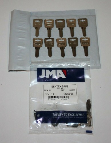 SS5 KEY BLANKS Lot of 10 Keys For Sentry Safe locks Made in Mexico by ...