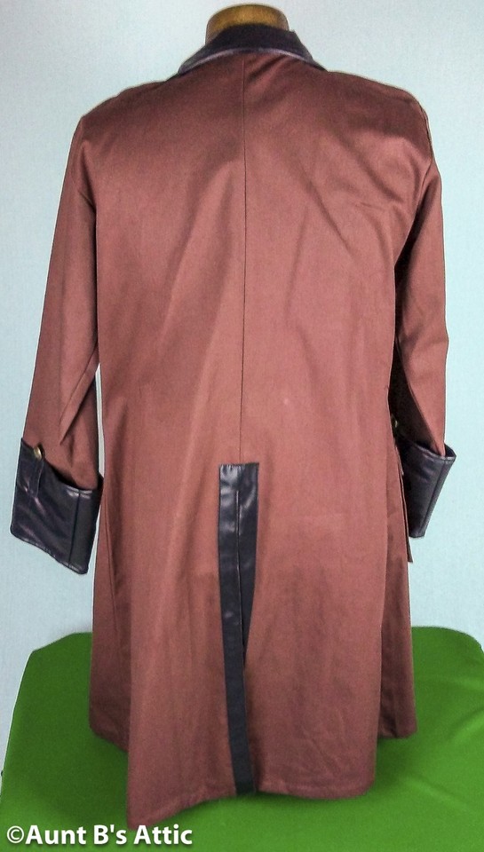 Pirate Coat 18th Century Brown & Black Colonial Steampunk Style Costume ...