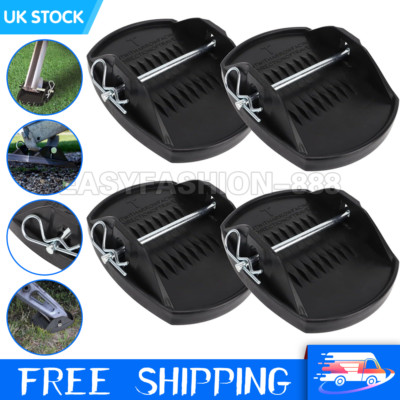 4PCS Caravan Feet Pads Heavy Duty Caravan Leg Pads Stabiliser Jack Pads ...