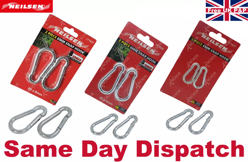 Locking Carabiner Clip Snap Hook Spring Loaded Steel Karabiner Carabina ...