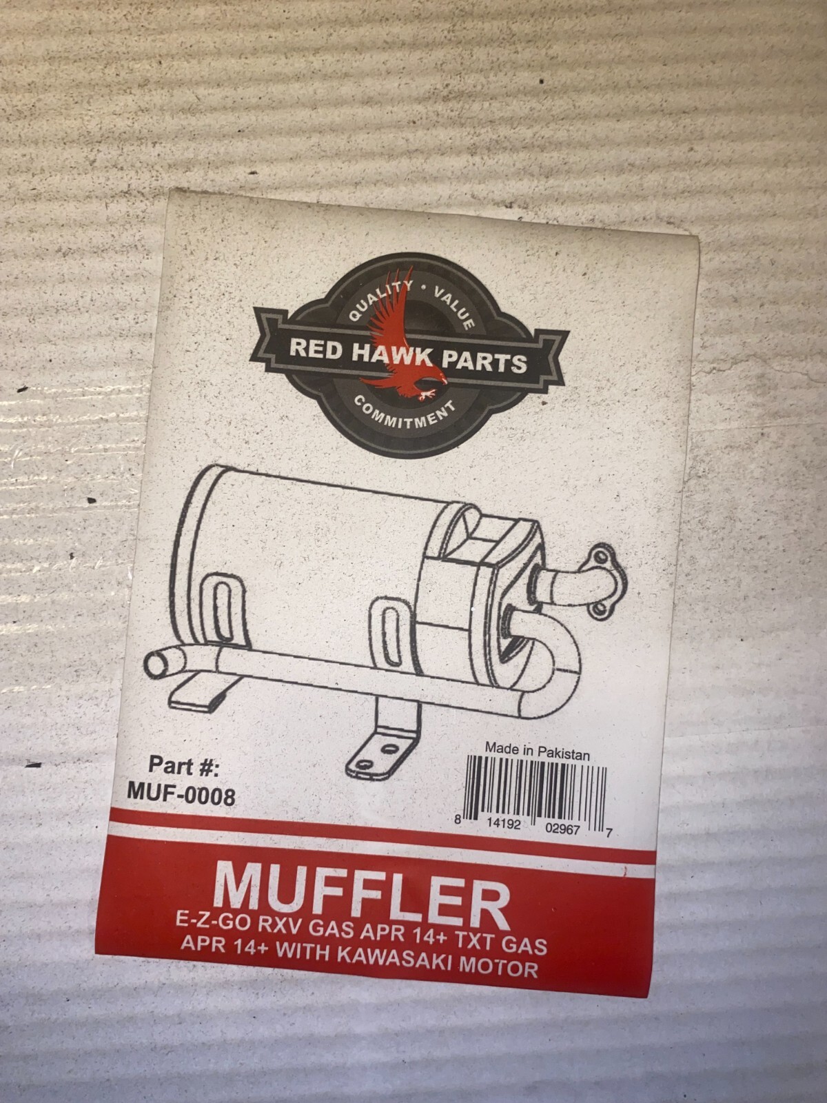 EZGO Golf Cart OEM Exhaust Muffler for 14-19 TXT RXV S4 S6 L4 L6 w ...