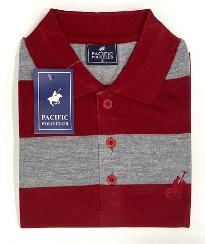 PACIFIC POLO CLUB Men's Slim Fit Short Sleeves Stripes Polo Shirt. | eBay