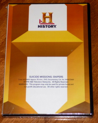 History Channel Suicide Missions Snipers Sniper Rifle Gun Mission DVD ...