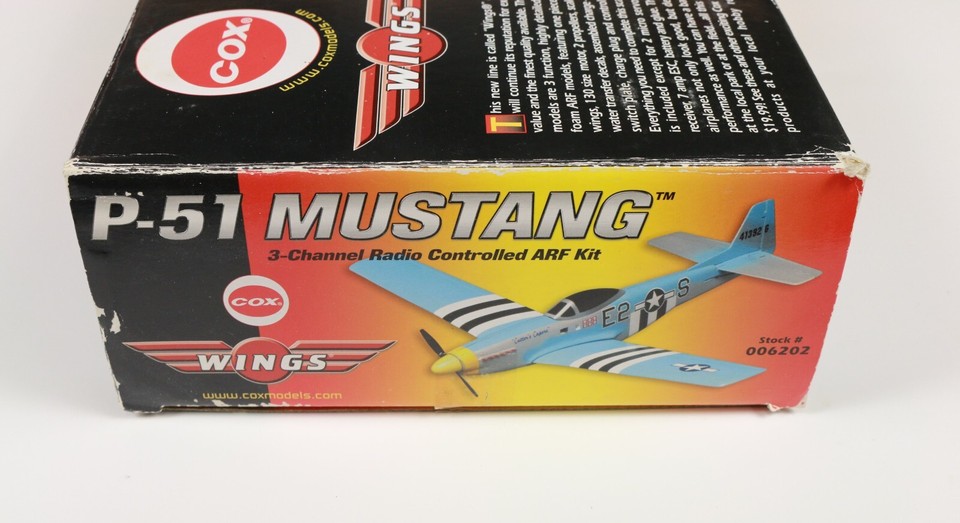 COX WINGS P-51 RC Micro Warbird ARF 20.25" span (51.4 cm) UMX Size ...