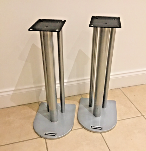 Pair of Heavy Duty Atacama Metal Hi-Fi Silver Speaker Stands - Nexus ...