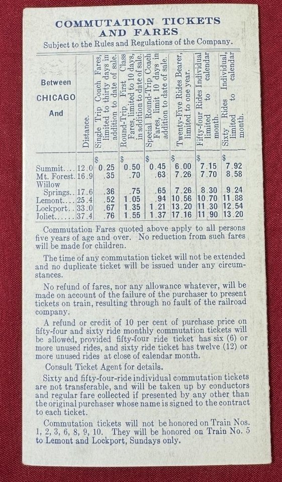 1936 Alton Railroad Pocket Timetable for Chicago and Dwight | eBay