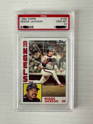 REGGIE JACKSON 1984 Topps Angels PSA 10 GEM Mint NY Yankees HOF | eBay
