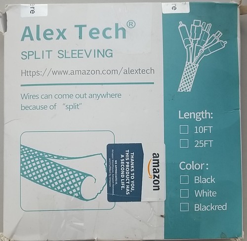 Alex Tech 10ft - 1/2 in. Cord Protector Wire Organizer Tubing Cable ...