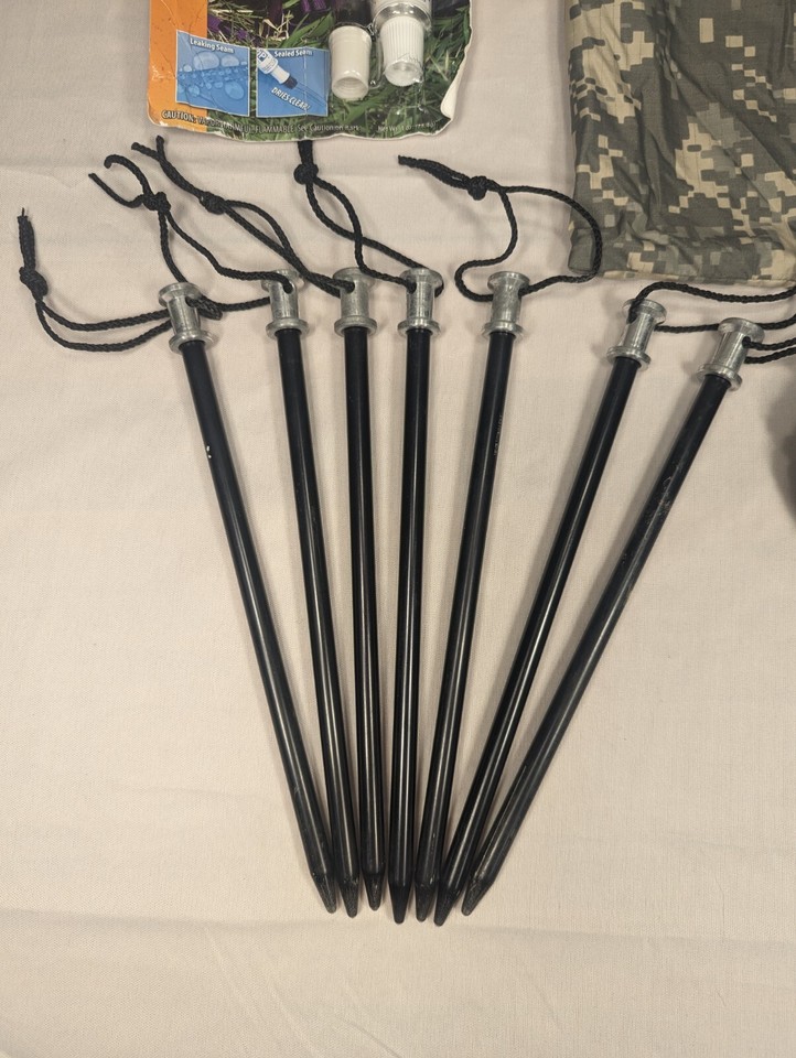 Improved Combat Shelter Repair Kit & Stakes USGI ACU | eBay