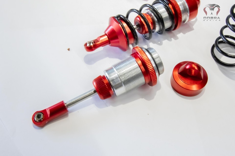 CR ARRMA Front+Rear (RED) Alloy Shocks for 1/7 Felony Limitless ...