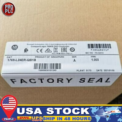 Allen Bradley New Factory Sealed 1769-L24ER-QB1B CompactLogix ...