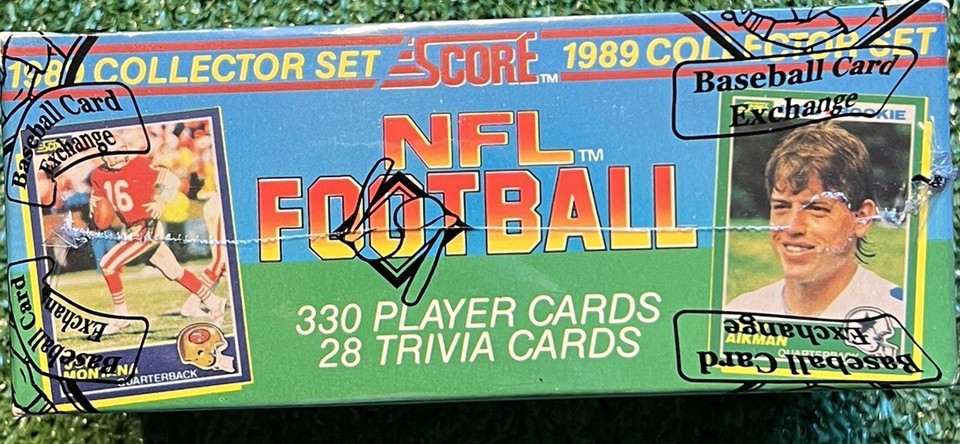 1989 Score Football Factory Set BBCE Wrapped Barry Sanders Troy Aikman ...
