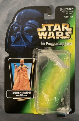 Kenner Tusken Raider With Gaderffi Stick Battle Club Card Back. No ...