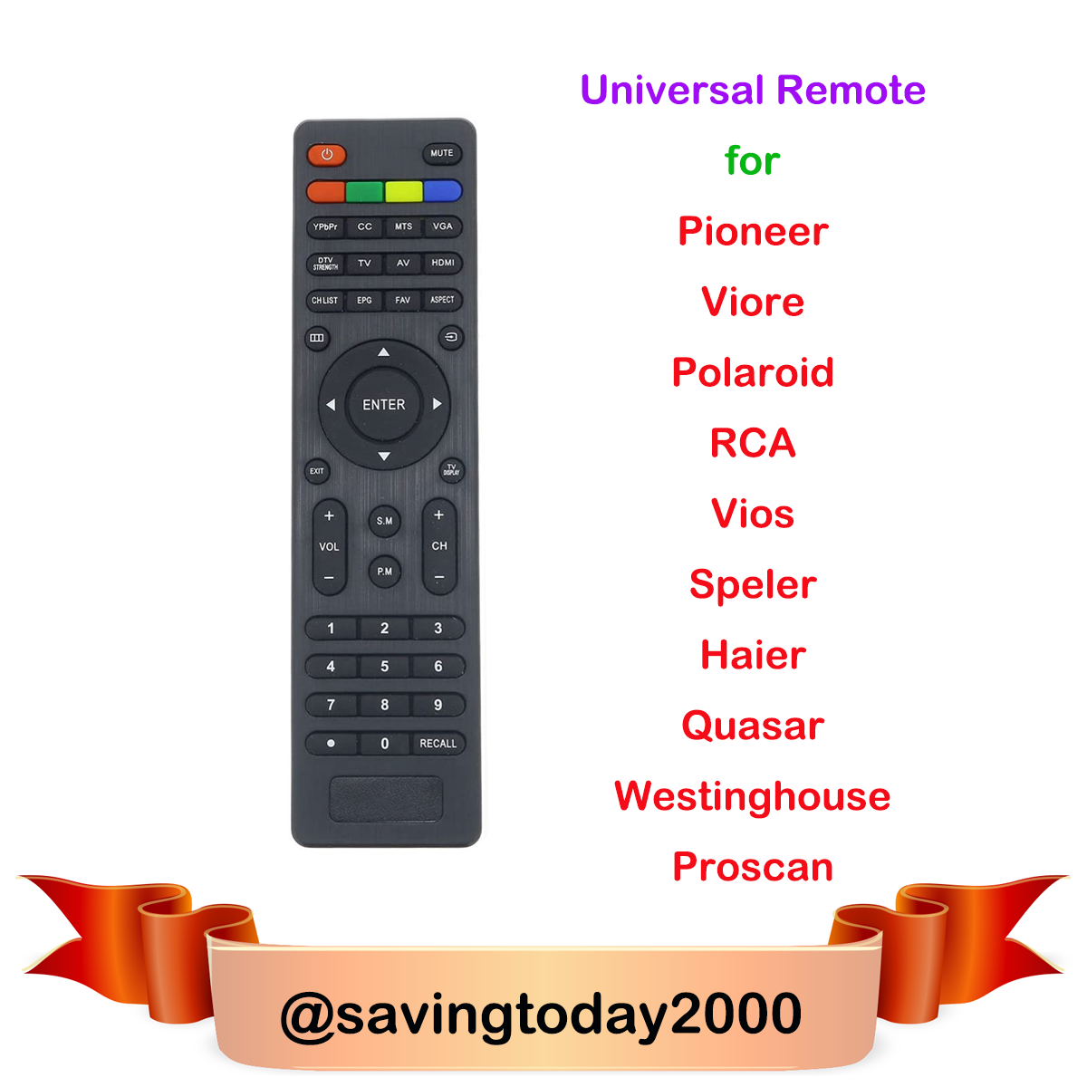 Universal Remote For Pioneer Viore Polaroid RCA Vios Speler Proscan ...