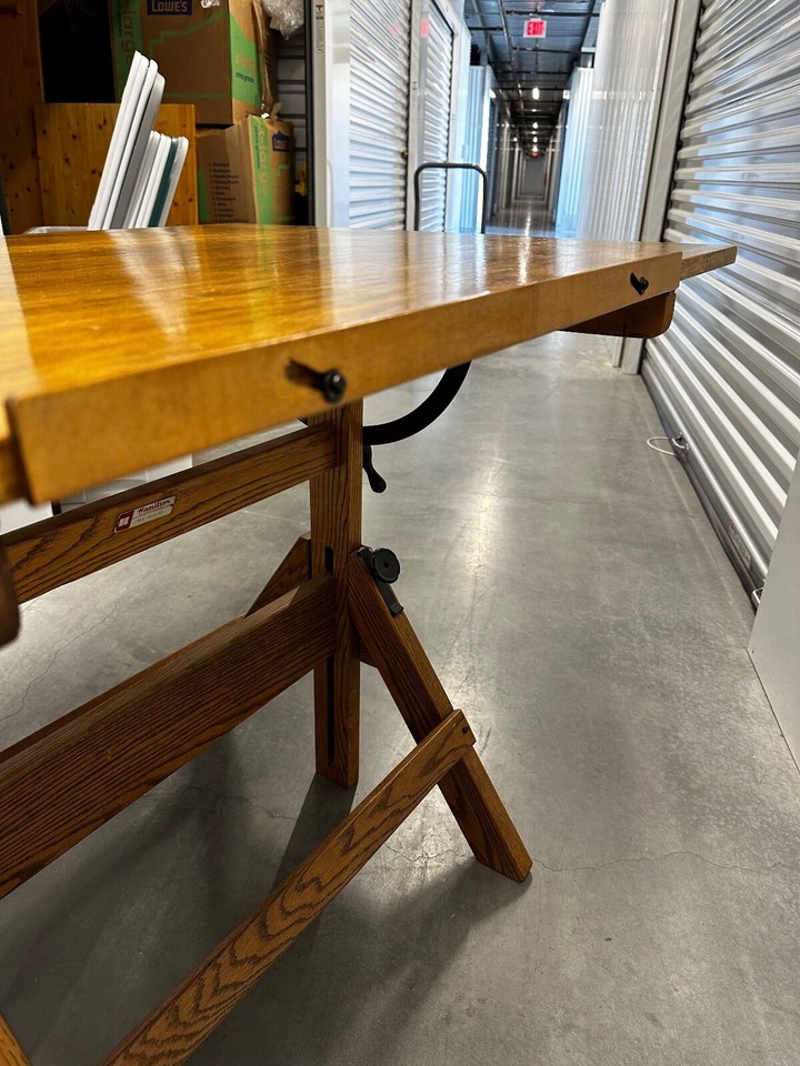 Hamilton Oak Drafting Table, Circa 1950's, Incredible condition! | eBay
