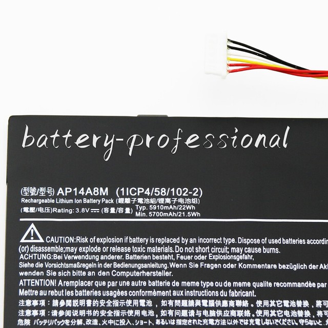 OEM AP14A8M Battery Acer Aspire Switch 10 Sw5-011 Sw5-012 5930mah for ...