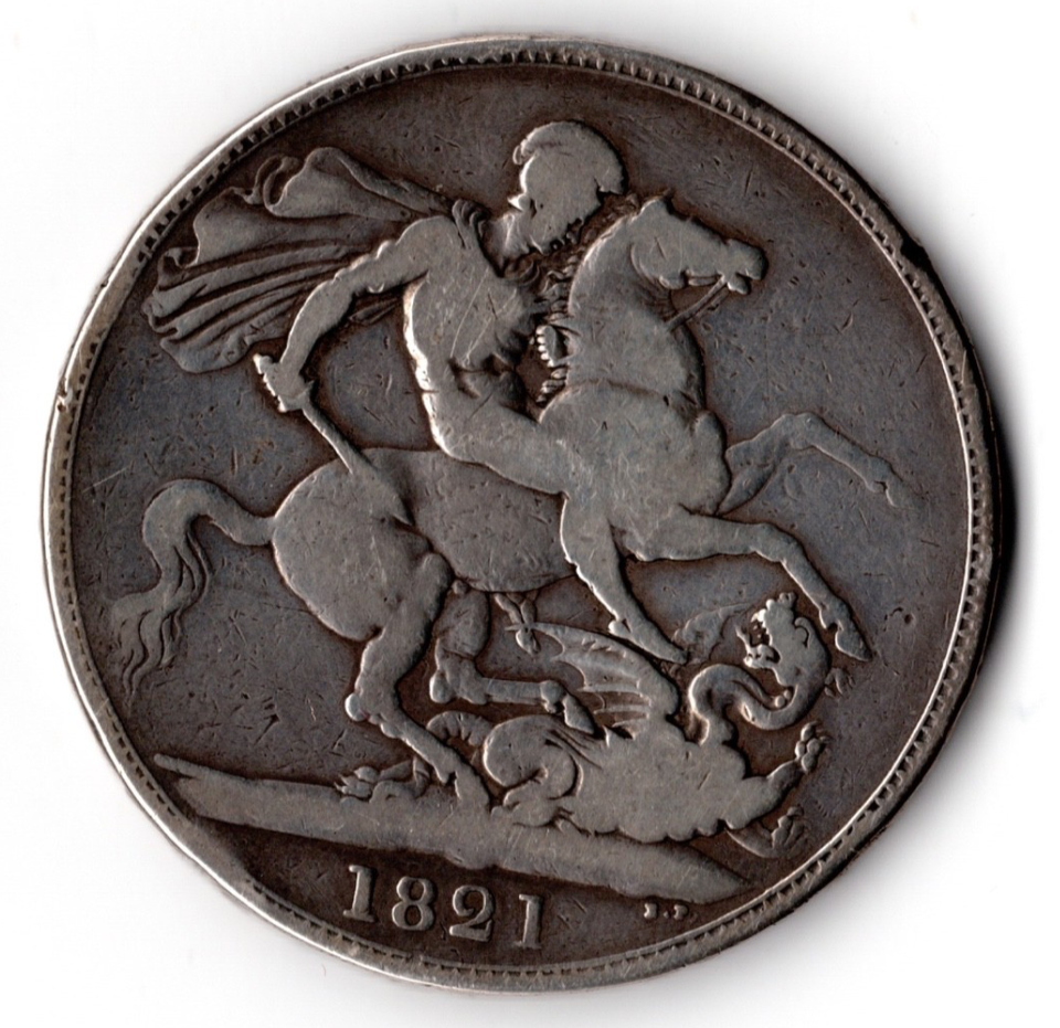 1821 George IV Silver Crown. Edge SECUNDO. Collectable Grade. | eBay UK