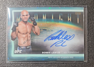 2025 TOPPS MIDNIGHT UFC ROBBIE LAWLER HORIZON SIGNATURES ON CARD AUTO ...