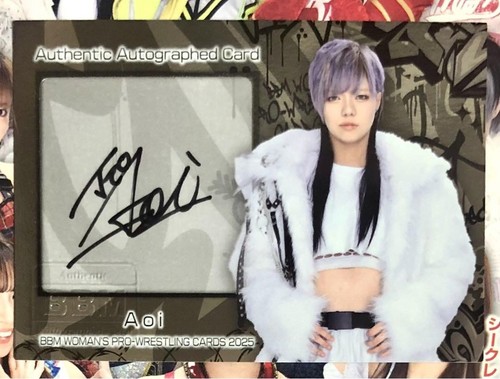 Aoi Insert Autographed Card BBM Women's Pro Wrestling 2025 /100 Used | eBay