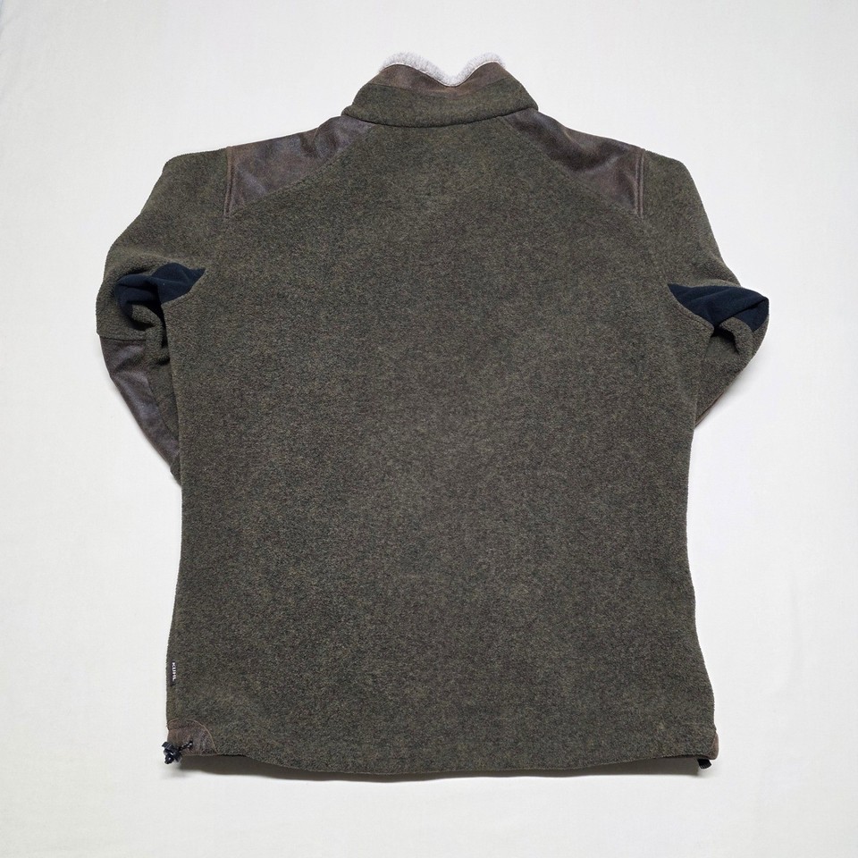 KUHL Alpenwurx Men Fleece Jacket Sherpa Collar Brown Patches Full Zip ...
