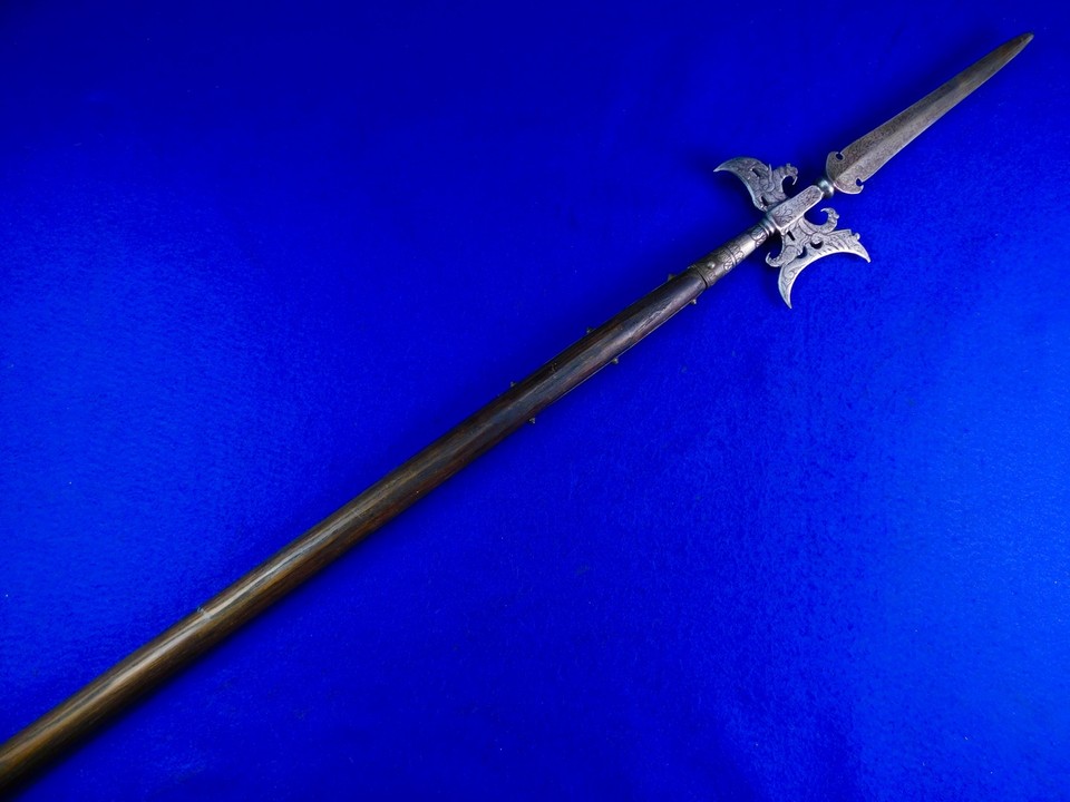 Antique Old 17 Century French France Italy Italian Halberd Spear | eBay