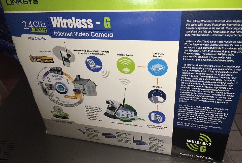 linksys wireless G internet video camera wvc54g-New(Display Model ...