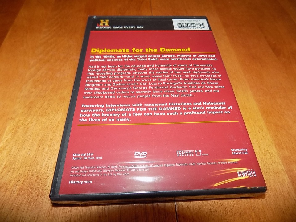 DIPLOMATS FOR THE DAMNED WWII Holocaust Rescue Diplomat Nazi Terror DVD ...