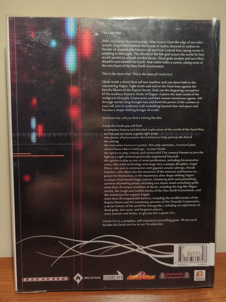 CTHULHUTECH By Matthew Grau & Fraser Mckay - Hardcover Mint Condition w ...