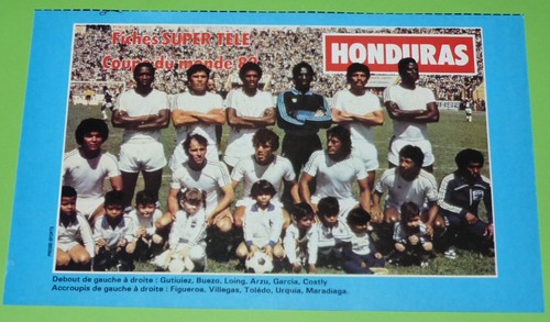 FICHE FOOTBALL SUPER TELE 1982 ESPAÑA 82 COUPE MONDE HONDURAS RAMON ...