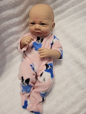 reborn baby doll pre owned 13" Awake Realistic Toy Pink Pajamas With ...