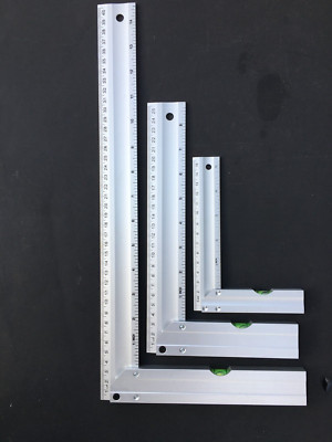 L Square 3Pc, Try Square, 90 Degree Measuring Tools W/Bubble Levels ...