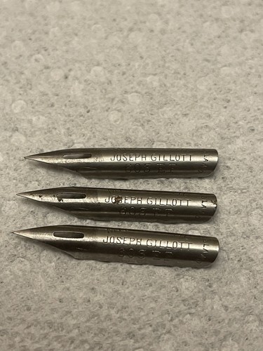 3 Vintage Joseph Gillott 603 EF Fountain Pen Nibs From Sealed Box Rare ...