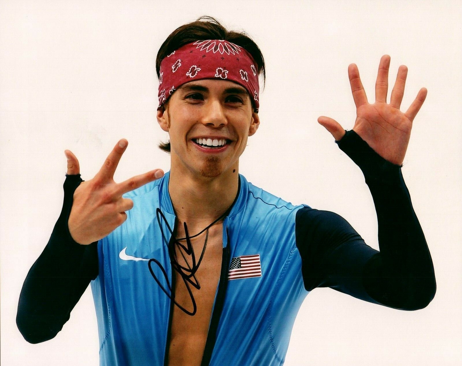 Apolo Anton Ohno Olympic Gold Short Track Skating Signed 8x10 Photo COA ...