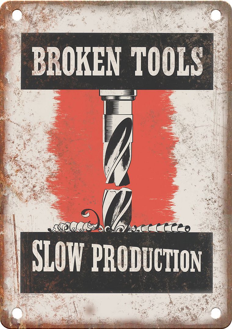 Broken Tools WWII Propaganda Poster 12" X 9" Reproduction Metal Sign ...