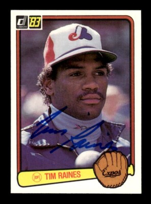 TIM RAINES SIGNED 1983 DONRUSS #540 ON-CARD AUTOGRAPH MONTREAL EXPOS | eBay