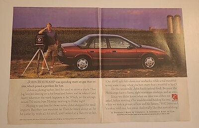 Saturn Sedan John Holtkamp Print Ad 1991 16x11 Vintage Great To Frame ...
