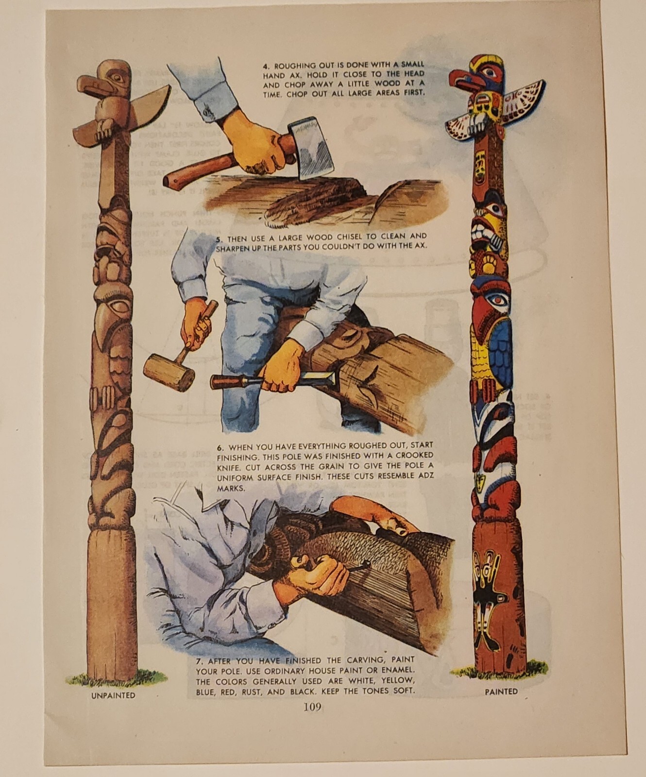 LOT OF 5 VINTAGE NATIVE AMERICAN INDIAN PRINTS 11x8in 1950 ...