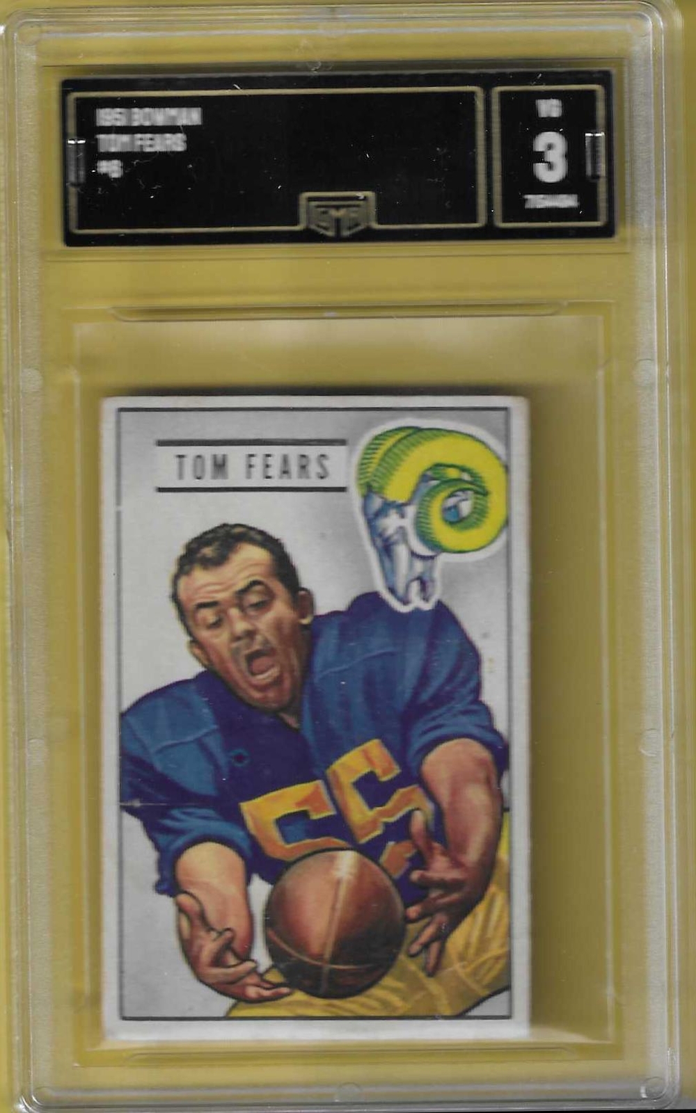 1951 Bowman Tom Fears Rams GMA 3 | eBay