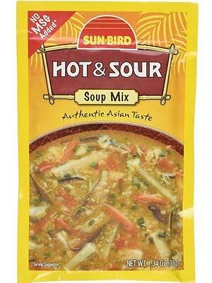 Sunbird Hot & Sour Soup Mix Packets - Asian Soup Recipe - 1.34 Ounce ...